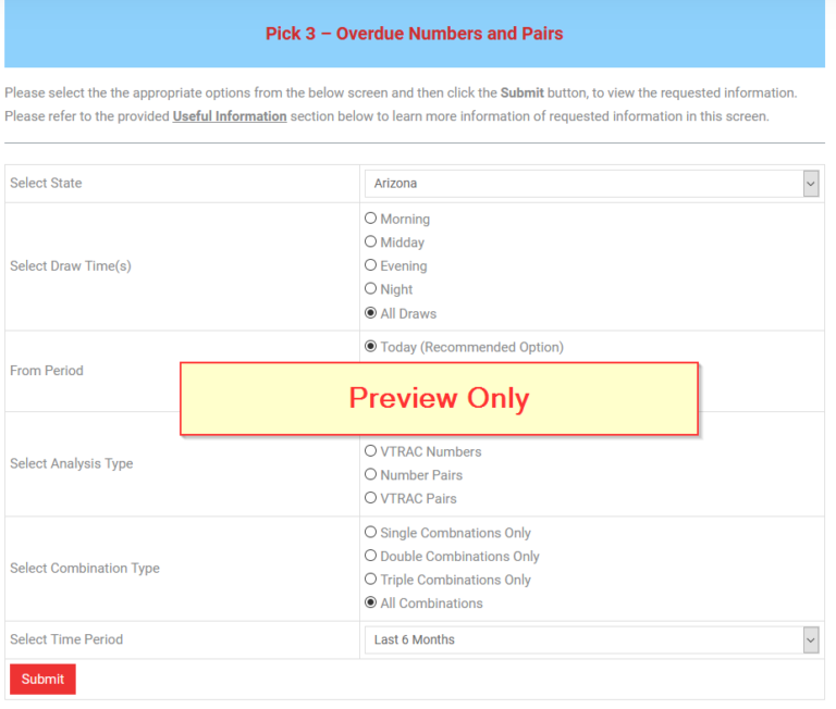 Overdue Number and Pairs Search - PICK 3 - Lets Make Billion